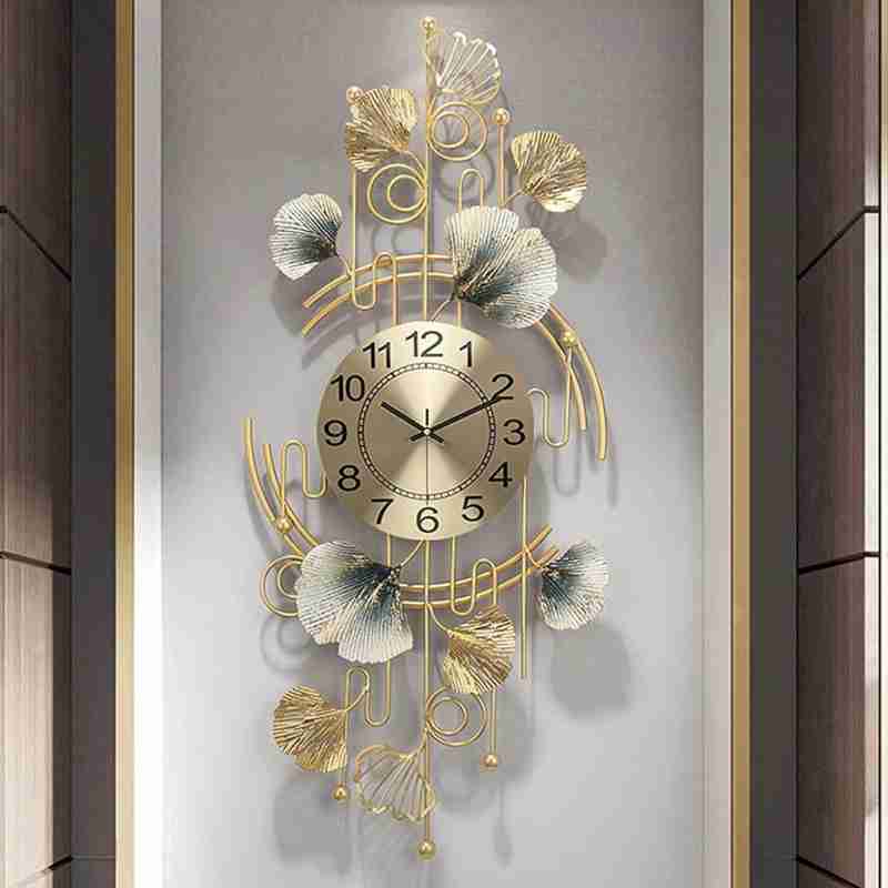 Ginkgo Vertical Metal Wall Clock – PC HOME DECOR