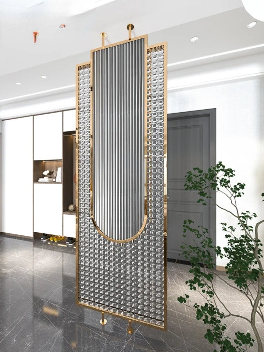 Premium SS Partition With Fluted Glass – 8×2 ft – PC HOME DECOR