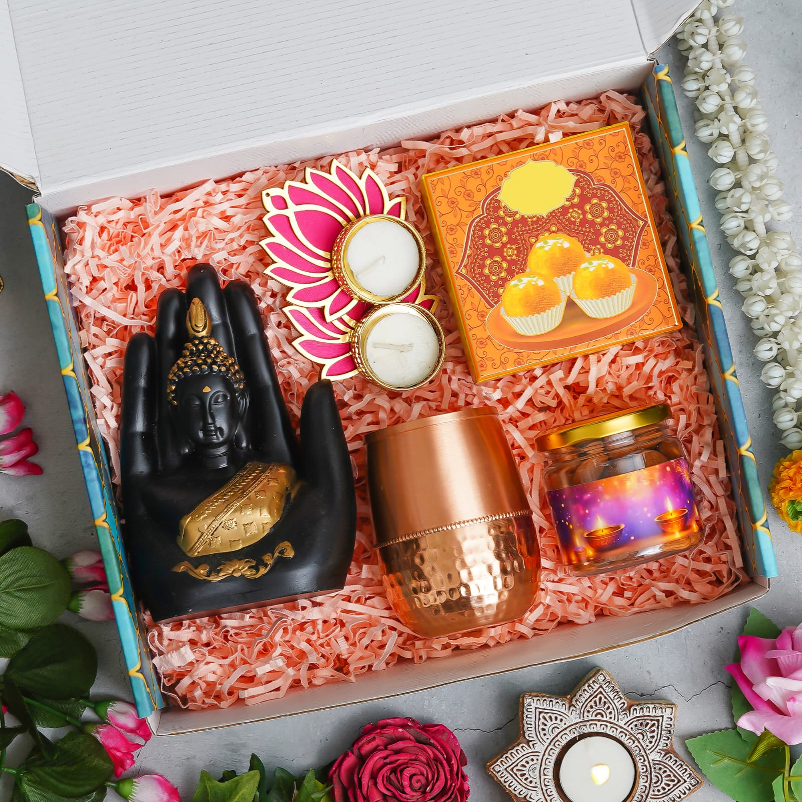 Buddha Hath With Dryfruit Diwali Gift Hamper PC HOME DECOR buddha-hath-with-dryfruit-diwali-gift-hamper-pc-home-decor